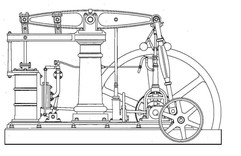 NVM 60.01.061 ME Beam Engine - balansstoommachine - Modelbouwtekeningen.nl
