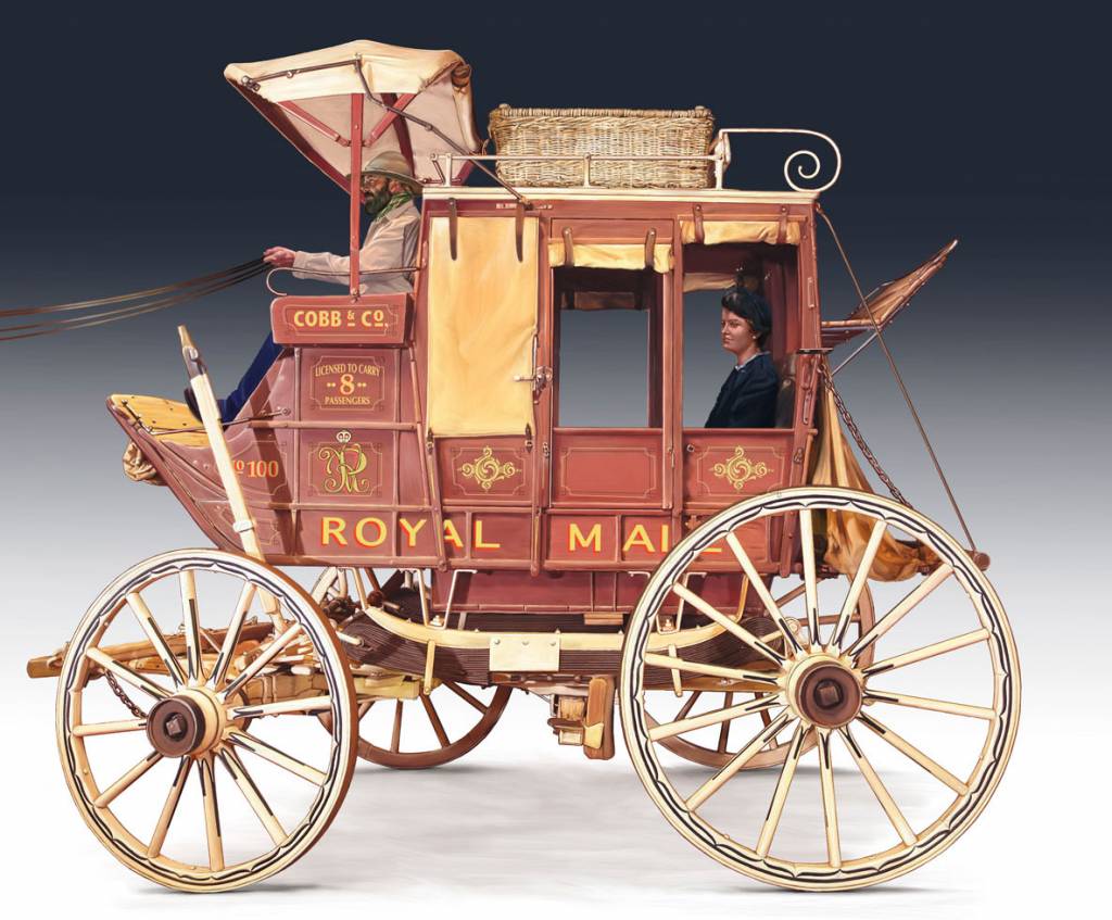 NVM 40.30.019 Australian Cobb & Co coach - Modelbouwtekeningen.nl