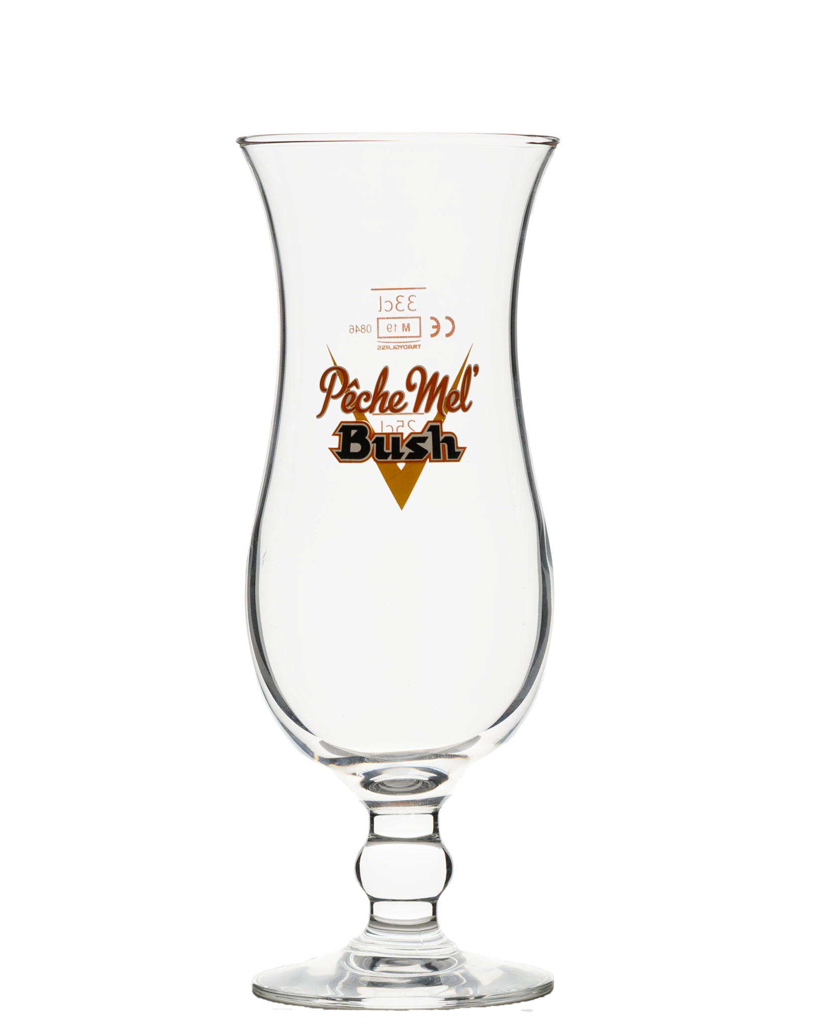 Bush Peche Mel Beer Glass - 33cl - Buy beer online - Belgian Beer Factory