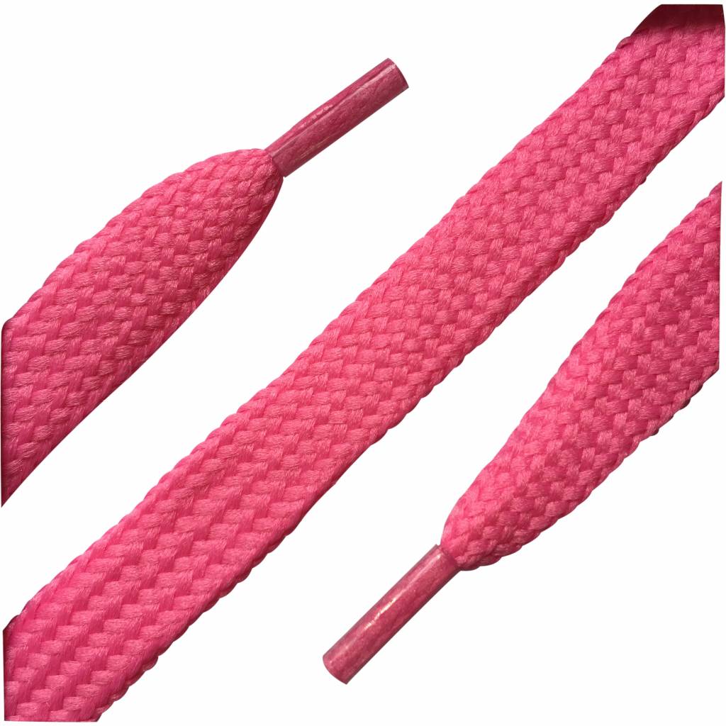 Plat 120 cm - sneakerveter - fel rose kopen bij ShoeSupply