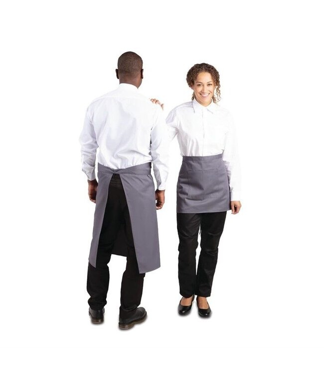 Horeca sloof met zak - lang - grijs | online bestellen? - HorecaRama