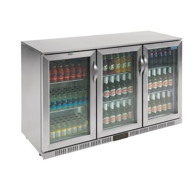 Bar triple display koeling - klapdeur rvs - 90cm | Polar GL009 - HorecaRama