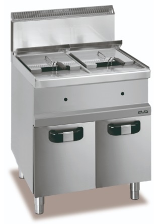 Friteuse | staand model | gas | 14+14 liter | 12,5+12,5kW | (B)70x(D ...