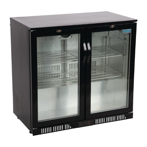 Bar dubbel display koeling - klapdeur zwart - 85cm | Polar kopen ...