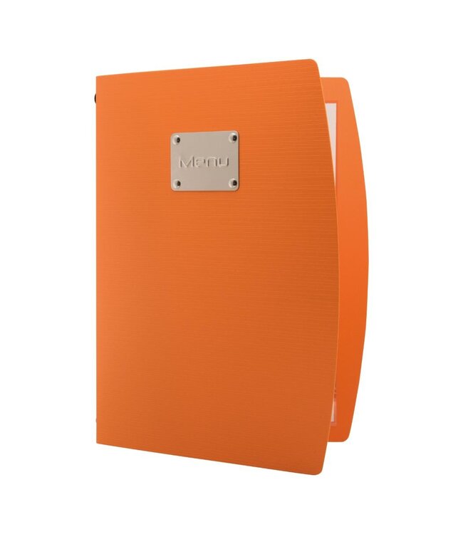 Menukaart houder Rio | A4 | Oranje | Menu | Kopen? - HorecaRama
