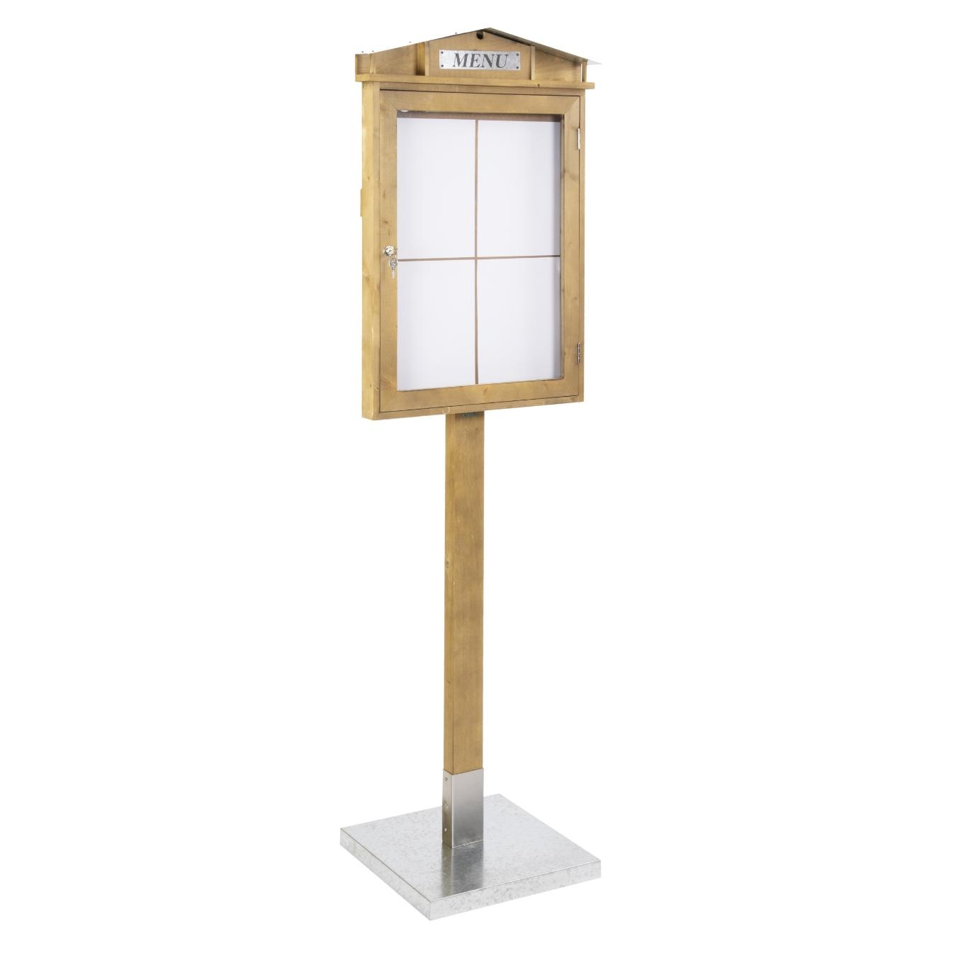 Menukast | LED | Rustic | 4x A4 | Hout | Incl. standaard | Kopen ...