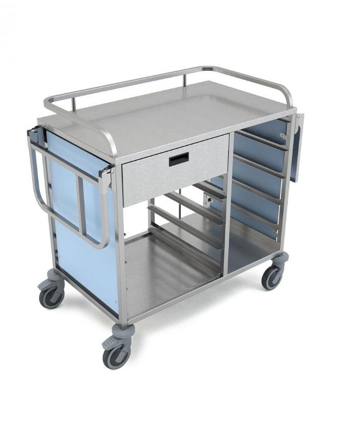 A-Care Roomservice trolley serveerwagen | 5x1/1GN + 4x50x50 - HorecaRama