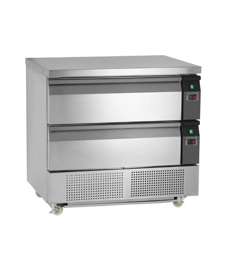 Lage koel/-vrieswerkbank Uni-Drawer UD2-2 | 2 Lades | 1/2GN - HorecaRama