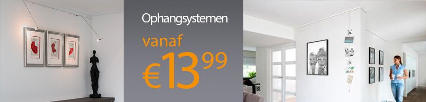 Ophangsystemen voor lijsten en poster - De Lijsten Fabriek - extra ...