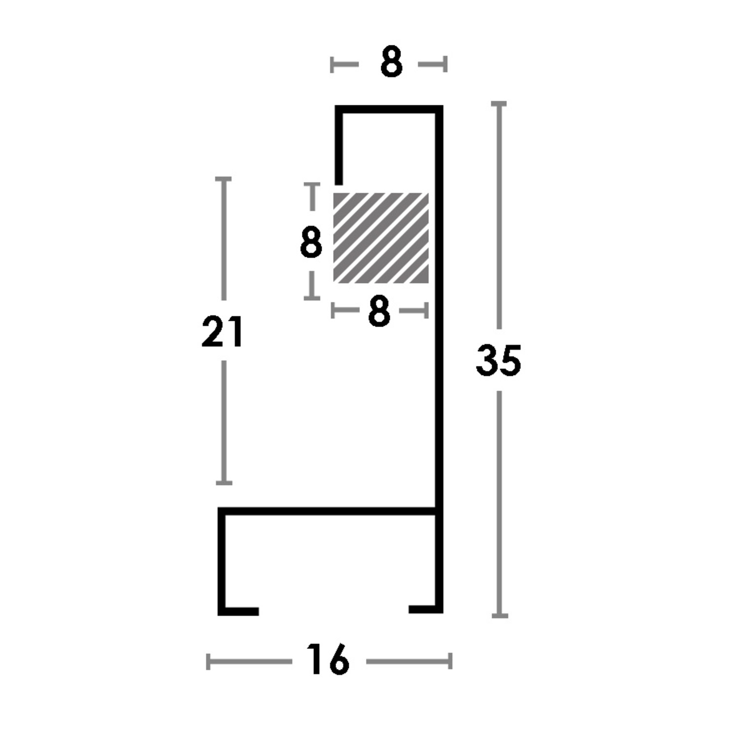 Blauwe Design Box Line fineer wissellijst optioneel 8 mm spacer - De ...