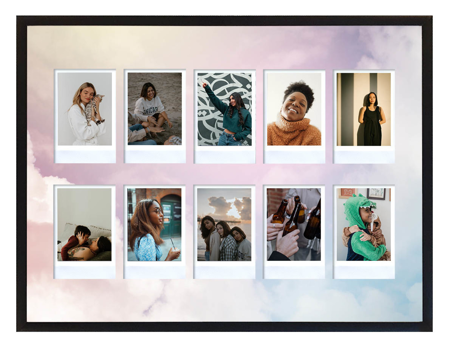 Instax mini foto inlijsten wissellijst clouds achtergrond 10 foto's ...