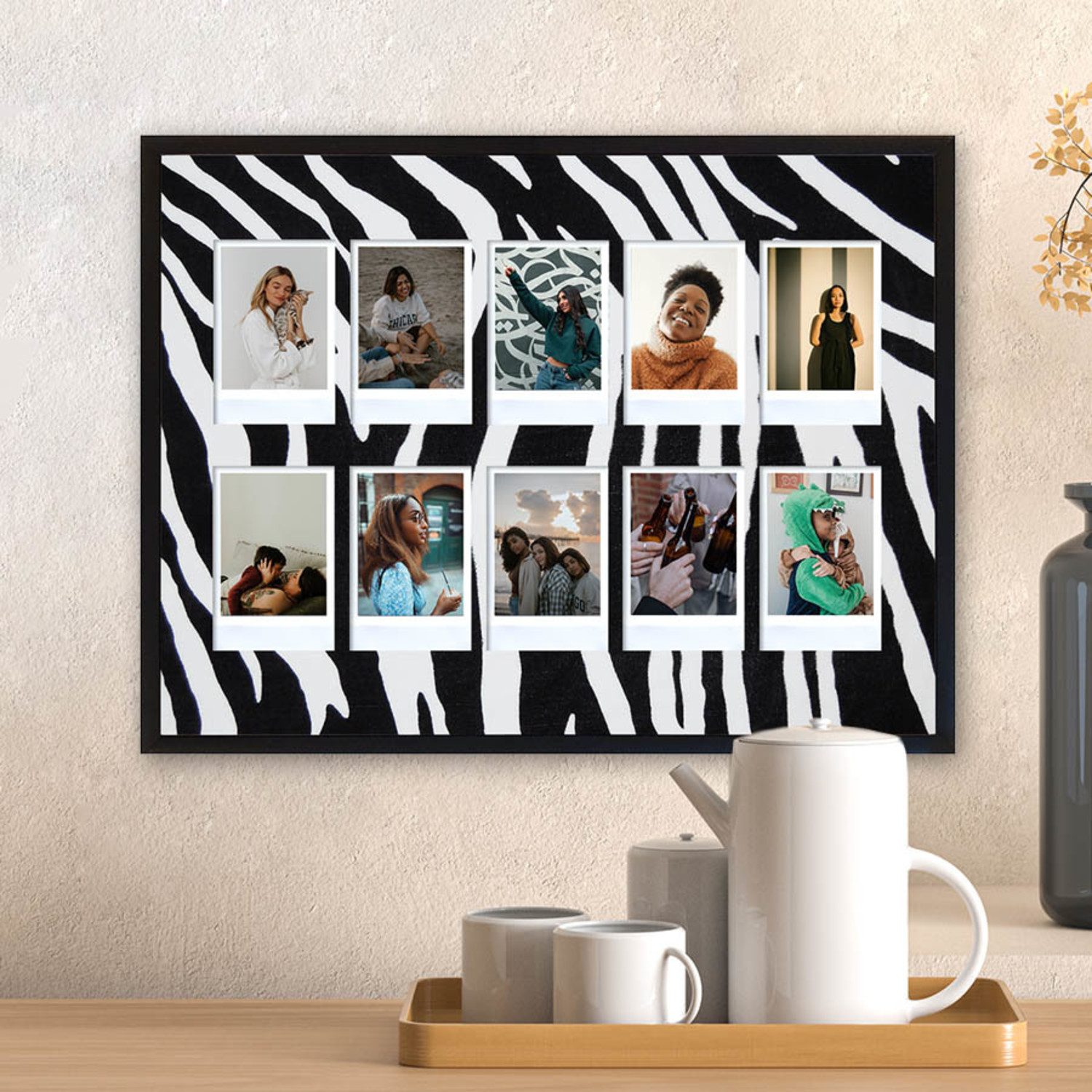 Instax mini foto inlijsten wissellijst Zebra achtergrond 10 foto's - De ...