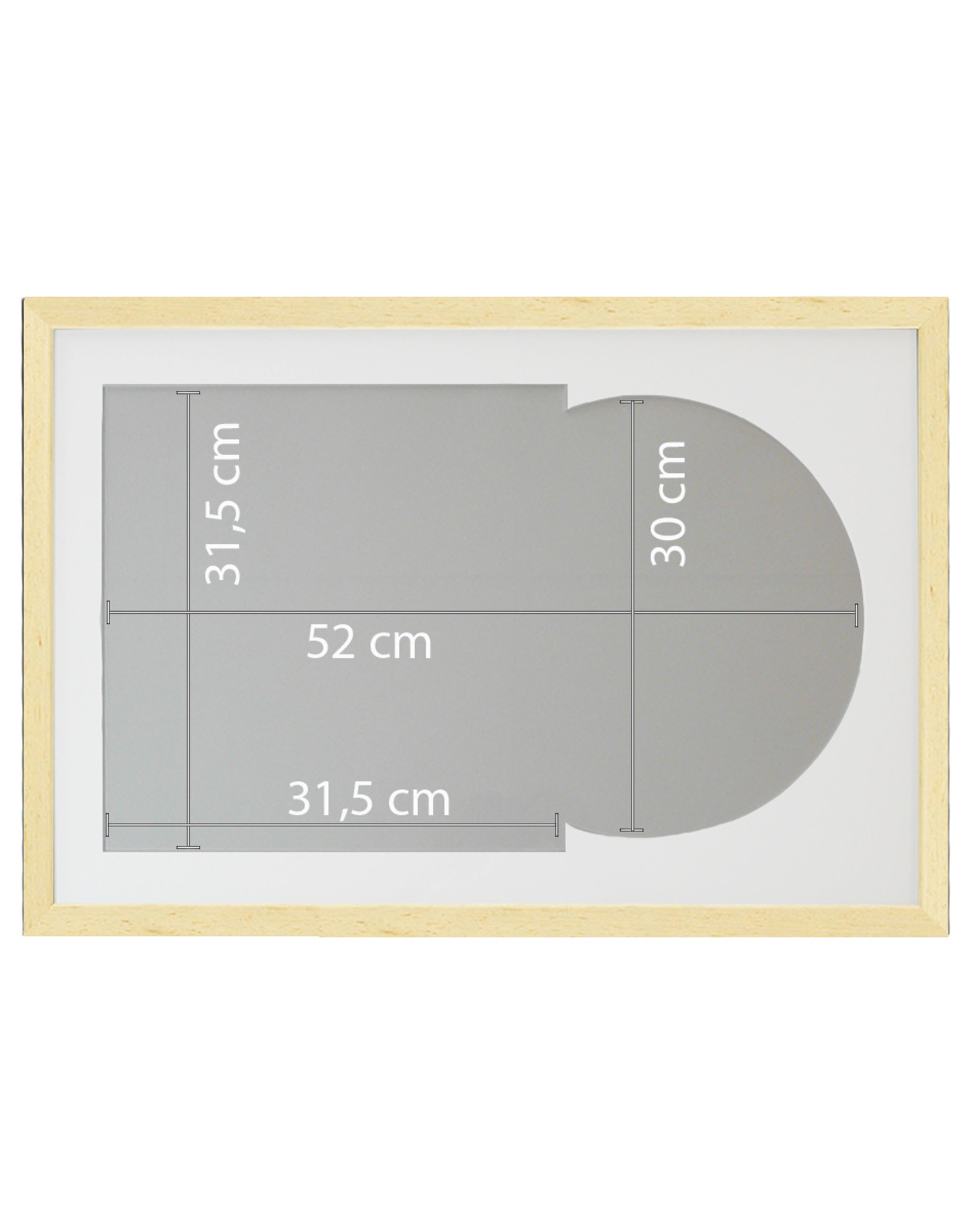 LP lijst blank hout - LP met hoes inlijsten - De Lijstenfabriek B.V.