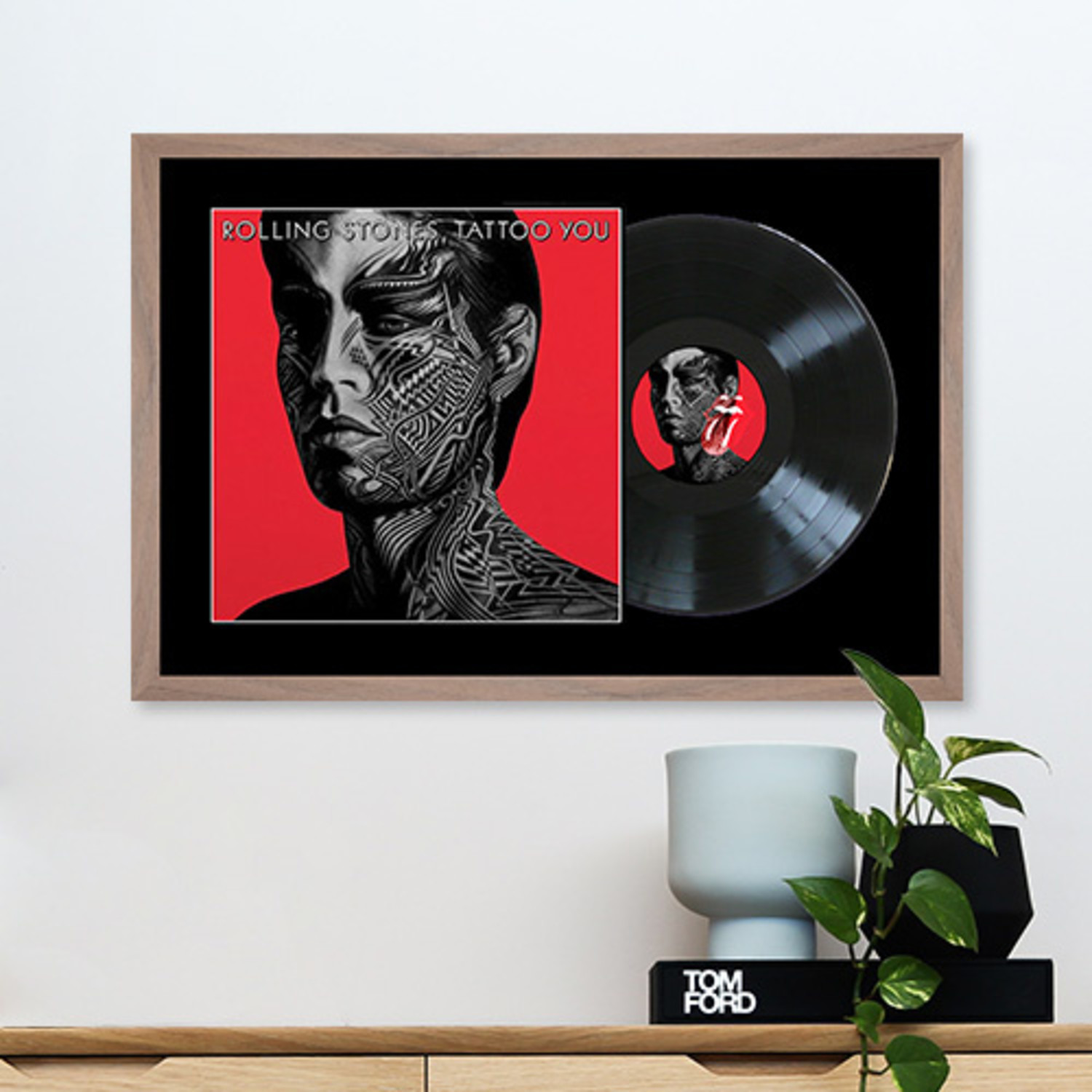 LP lijst walnoot fineer - LP met hoes inlijsten - De Lijstenfabriek B.V.