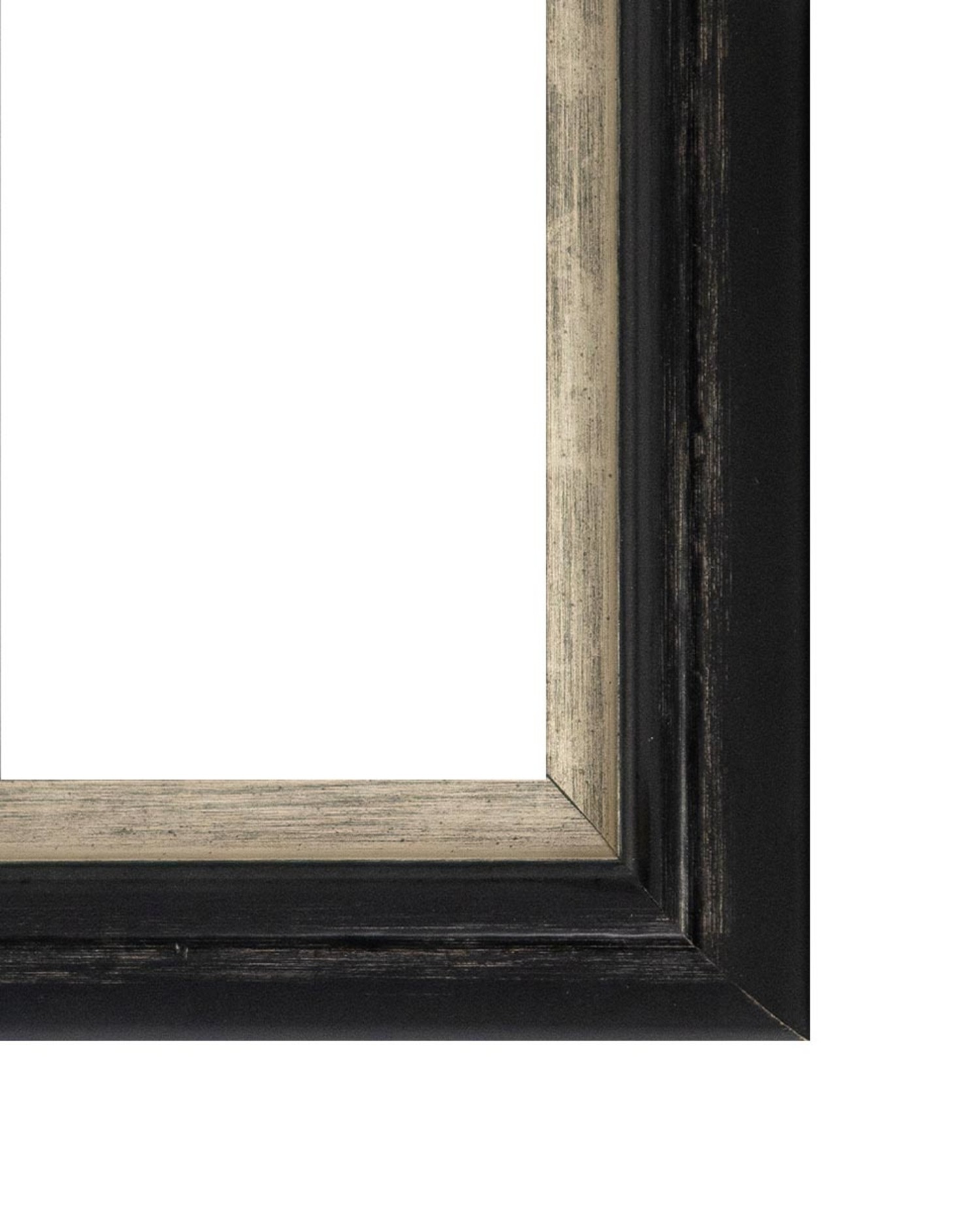 DLF194 - Vintage zwart met zilveren rand - Als maatwerk leverbaar - De ...