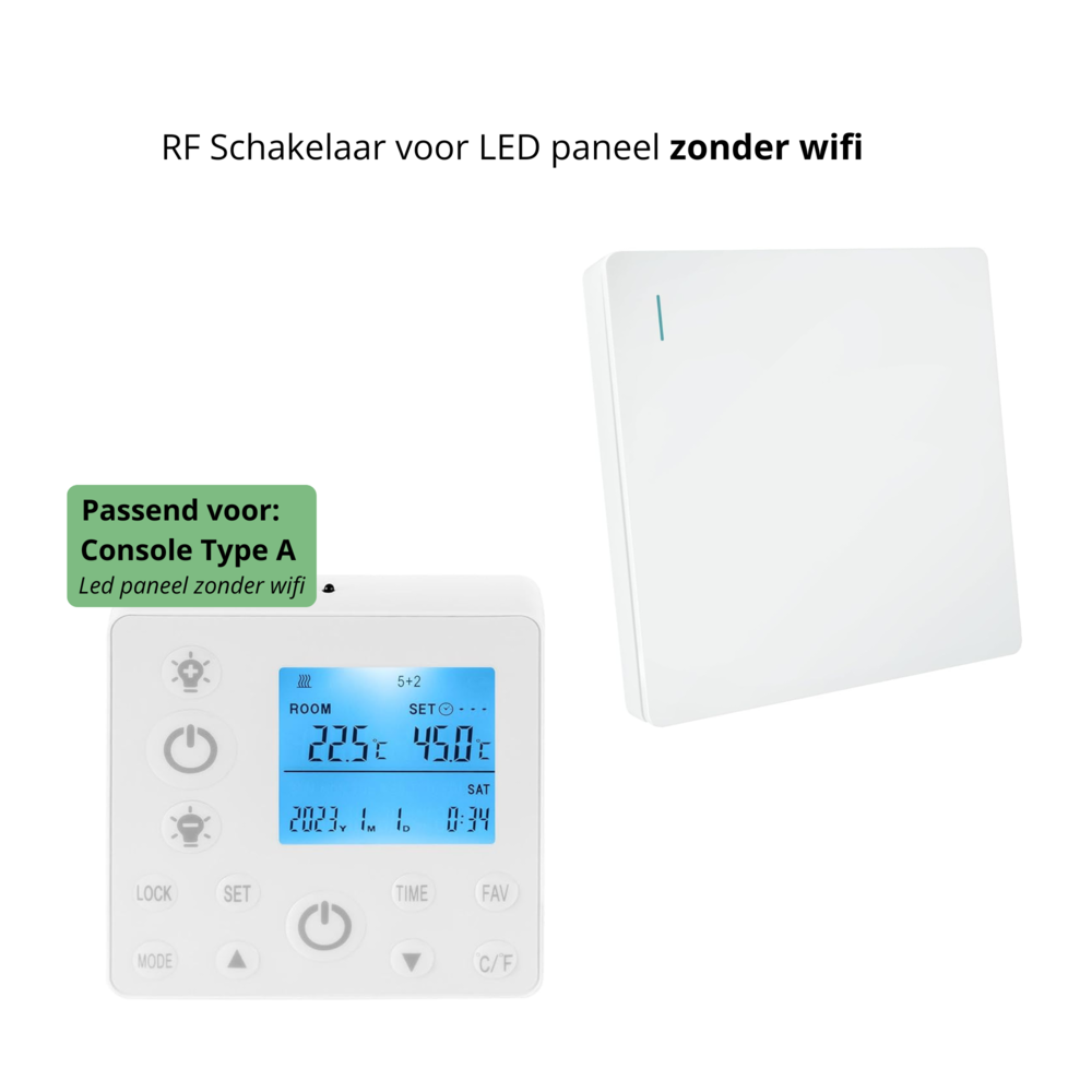 RF lichtschakelaar voor infrarood LED panelen - Drainhandel