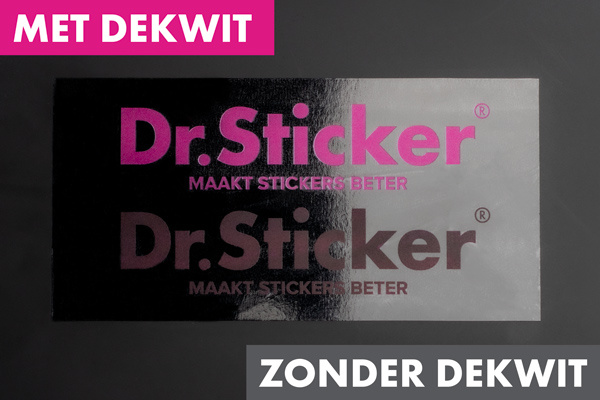 Dekwit laten printen op stickers - Dr.Sticker