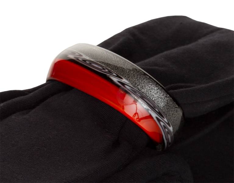 Embracelet in black/red Murano Glass Bangle - Embrace Fashion