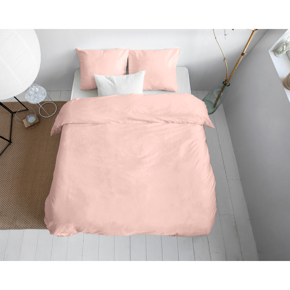 Dekbedovertrek Uni Satijn Roze - Primaviera Delux - Beddenbriljant