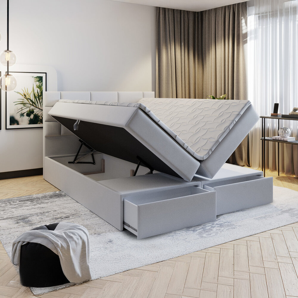 Opbergboxspring met Lade Brick en opbergruimte - Beddenbriljant