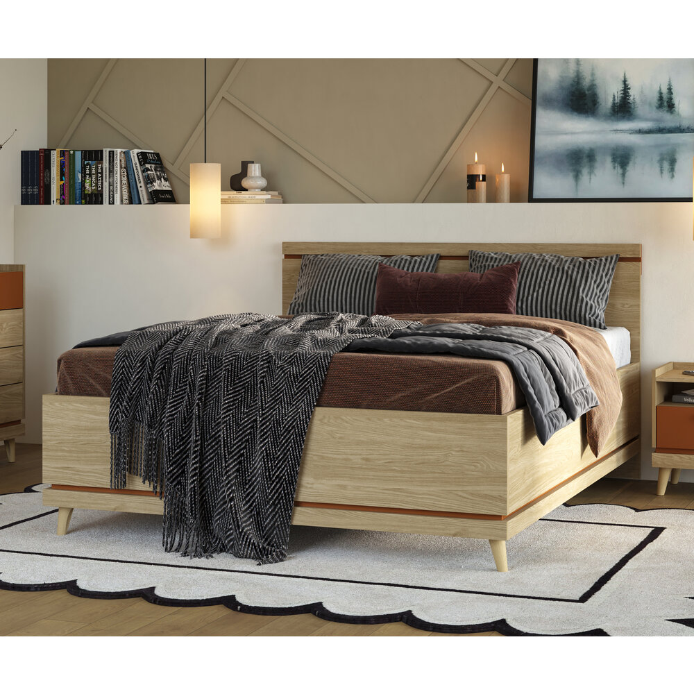 Houten Bed Skagen - Wotan Eiken- Bedframe - Beddenbriljant