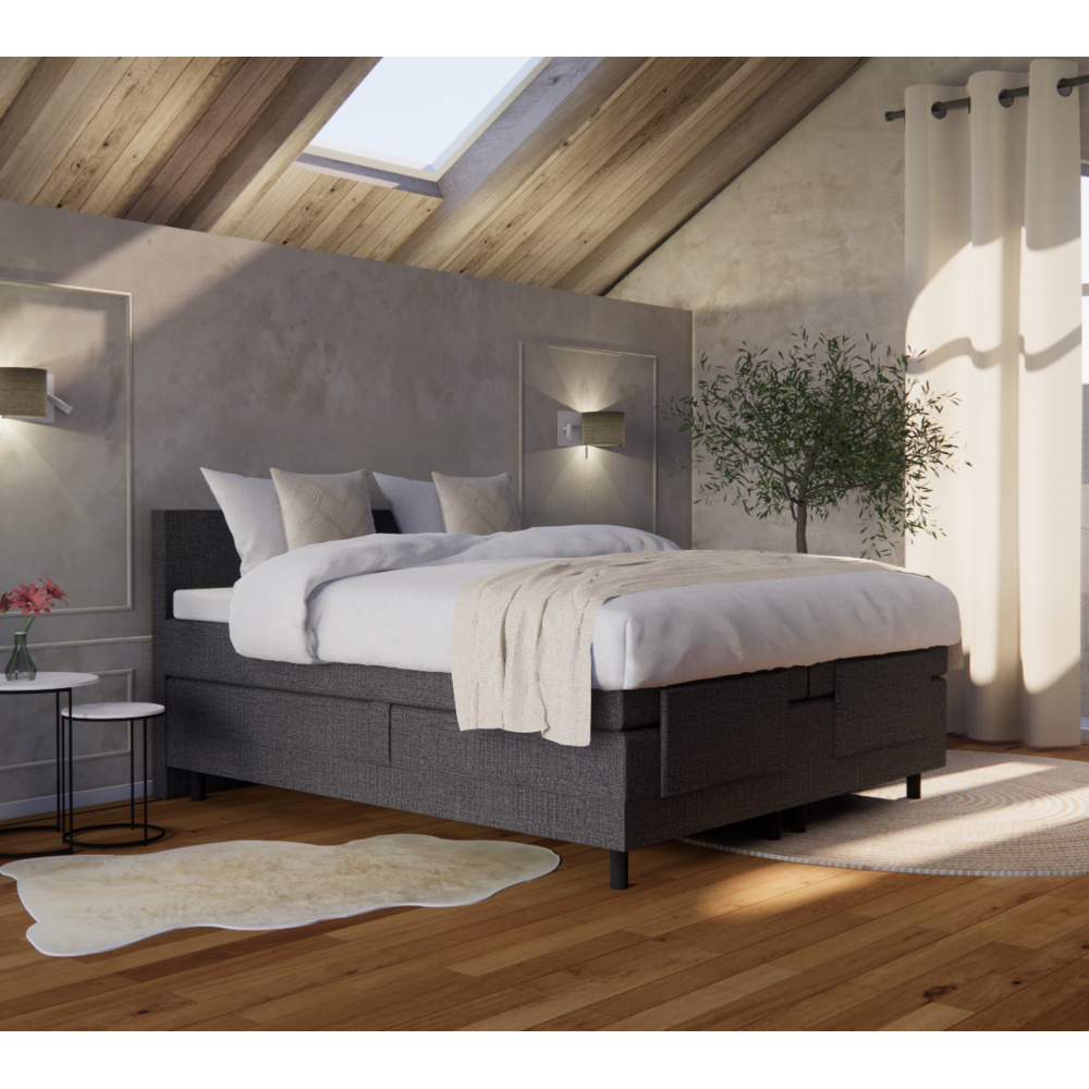OP=OP Elektrische Boxspring Saffier 120 x 200 | Incl. Groot Stevig mat ...