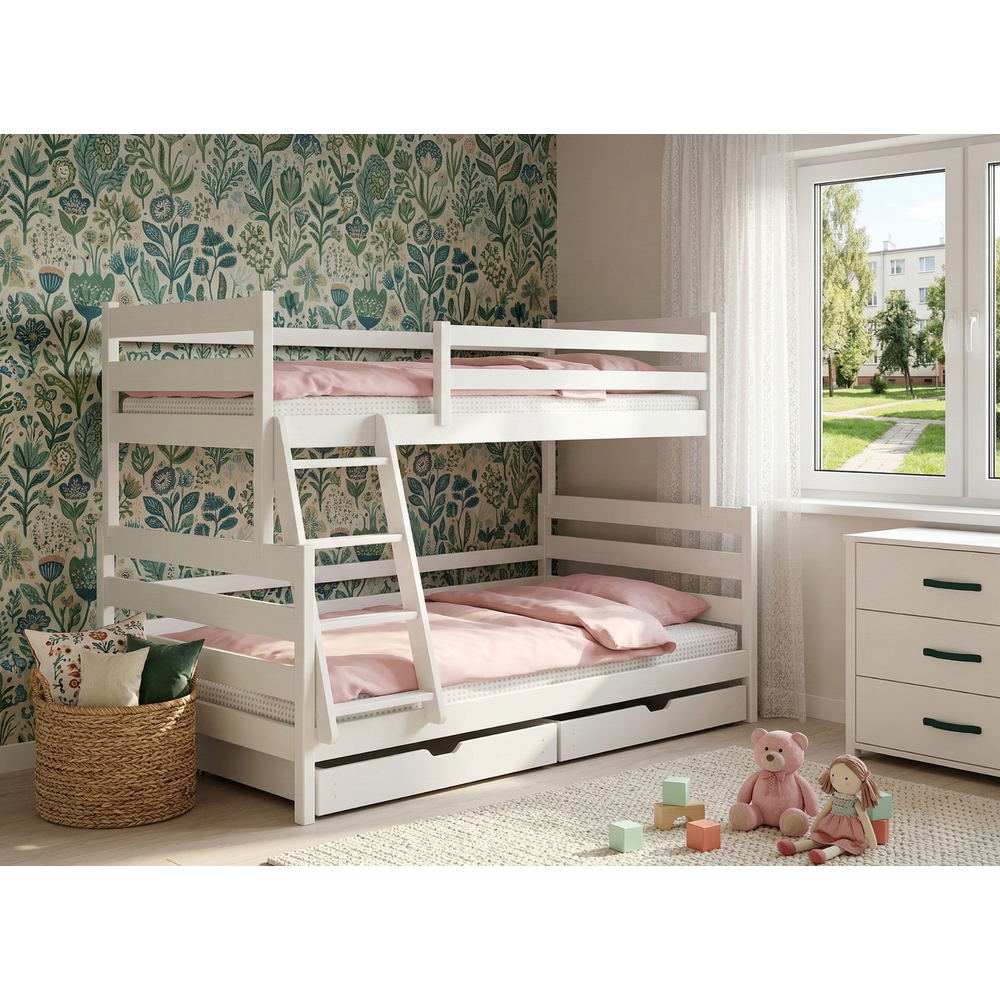 Stapelbed met Lade Faas - 3-persoons - 90/120 x 200 - Kinderbed ...