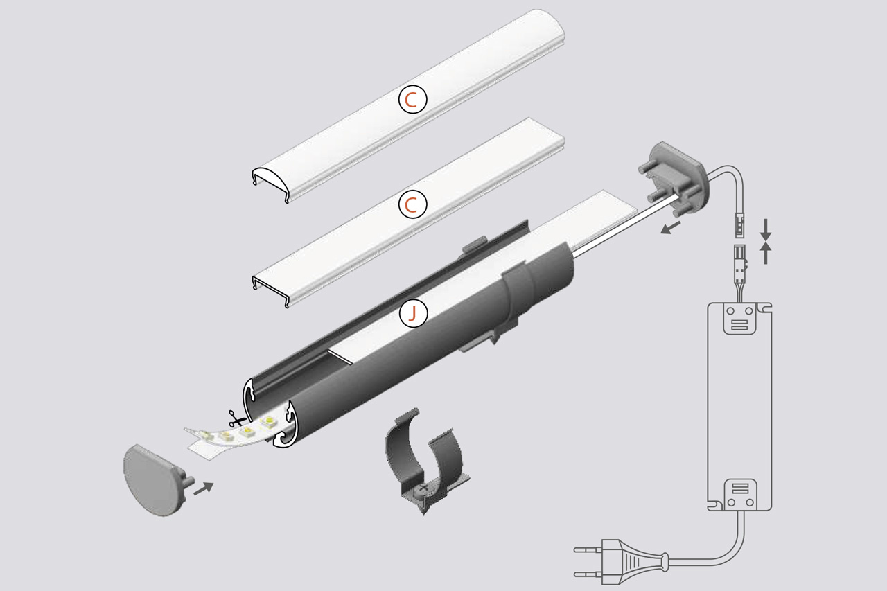ROTO 12mm rond Led Profiel 1m-2m | LedProfiel.nl