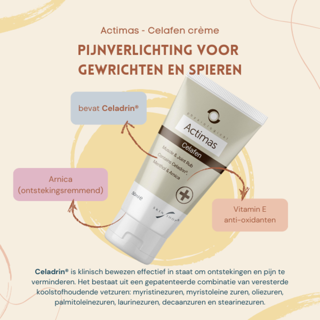 Celafen Spier- en Gewrichts crème met Celadrin® | Menthol | Arnica - Nisim