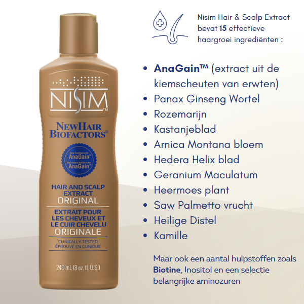 Nisim Extract met Anagain | Stimuleert nieuwe haargroei - Nisim