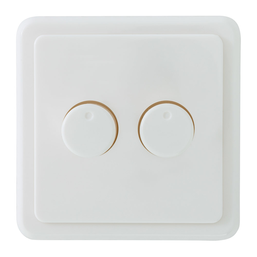 ED-10008 Duo dimmer knob PEHA incl. central plate and frame - EcoDim