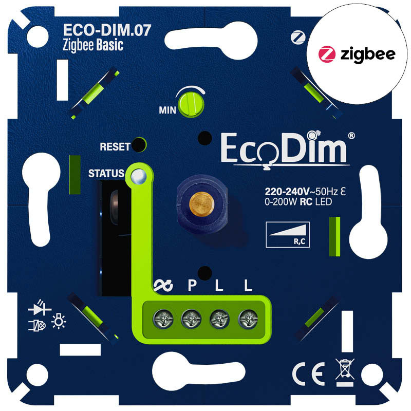 ECO-DIM.07 Led dimmer Zigbee Basic push/turn 0-200W - EcoDim