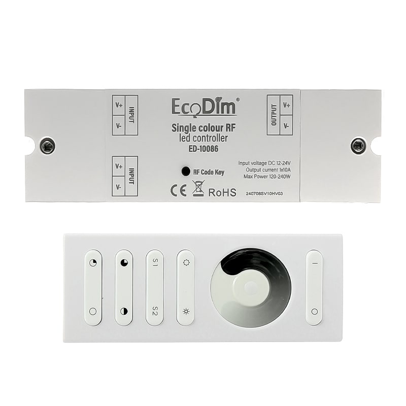 ED-10086 RF kit single colour: Controller + Afstandsbediening - EcoDim