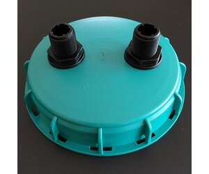 IBC Regenwassertank Deckel mit zweiseitigen 2 Anschlüssen mit 3/4-Zoll ...