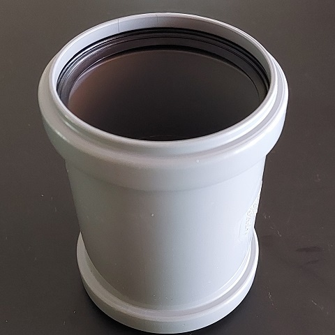 HT-Muffe DN 75 mm grau, HT-Rohr Überschiebmuffe DN 75 mm grau - REGEN ...