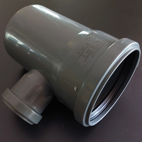 HT-Rohr Abzweigung DN 110 auf DN 50 87 Grad, HT Abzweigung DN 110>50 ...