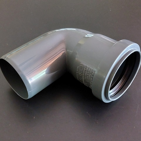 HT-Bogen DN 50 mm dunkelgrau, HT-Rohr Winkel 87 Grad 50 mm dunkelgrau ...