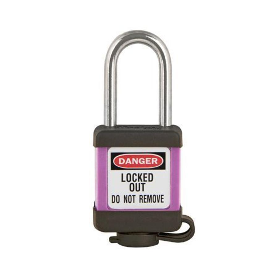 Master Lock Zenex safety padlock purple 410PRP - Lockout-tagout-shop.co.uk