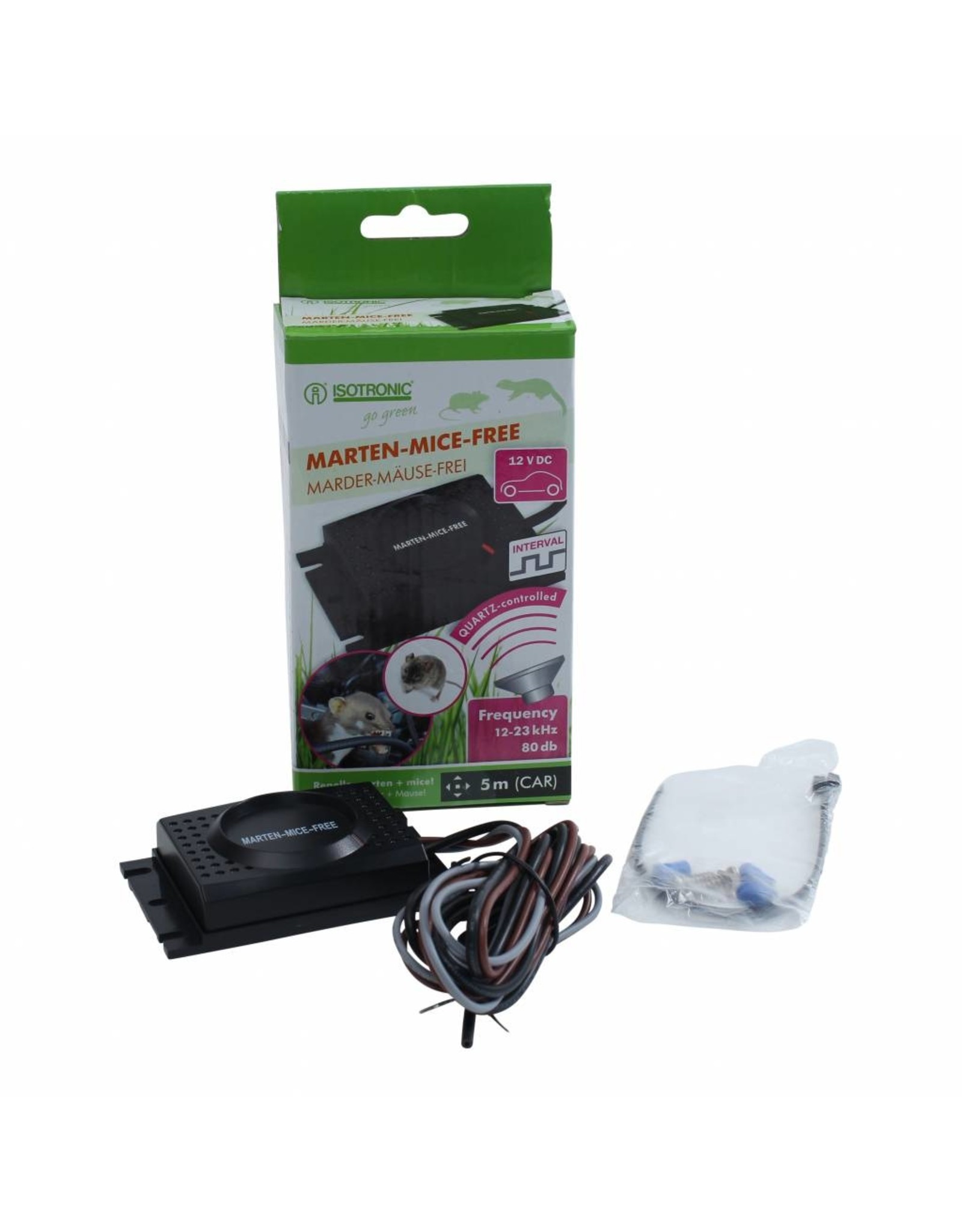 Isotronic Marter- en muizenverjager voor auto - Tuinier-winkel.nl