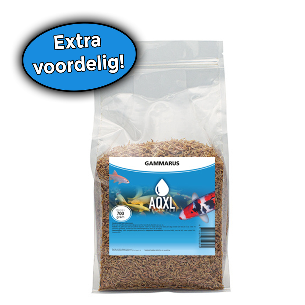 AQXL Selected Gammarus Vlokreeftjes visvoer L 8mm 700g - AquastoreXL
