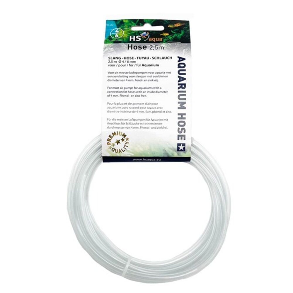 HS Aqua Aquariusslang - Transparant - 4/6 mm - 2,5 m - AquastoreXL