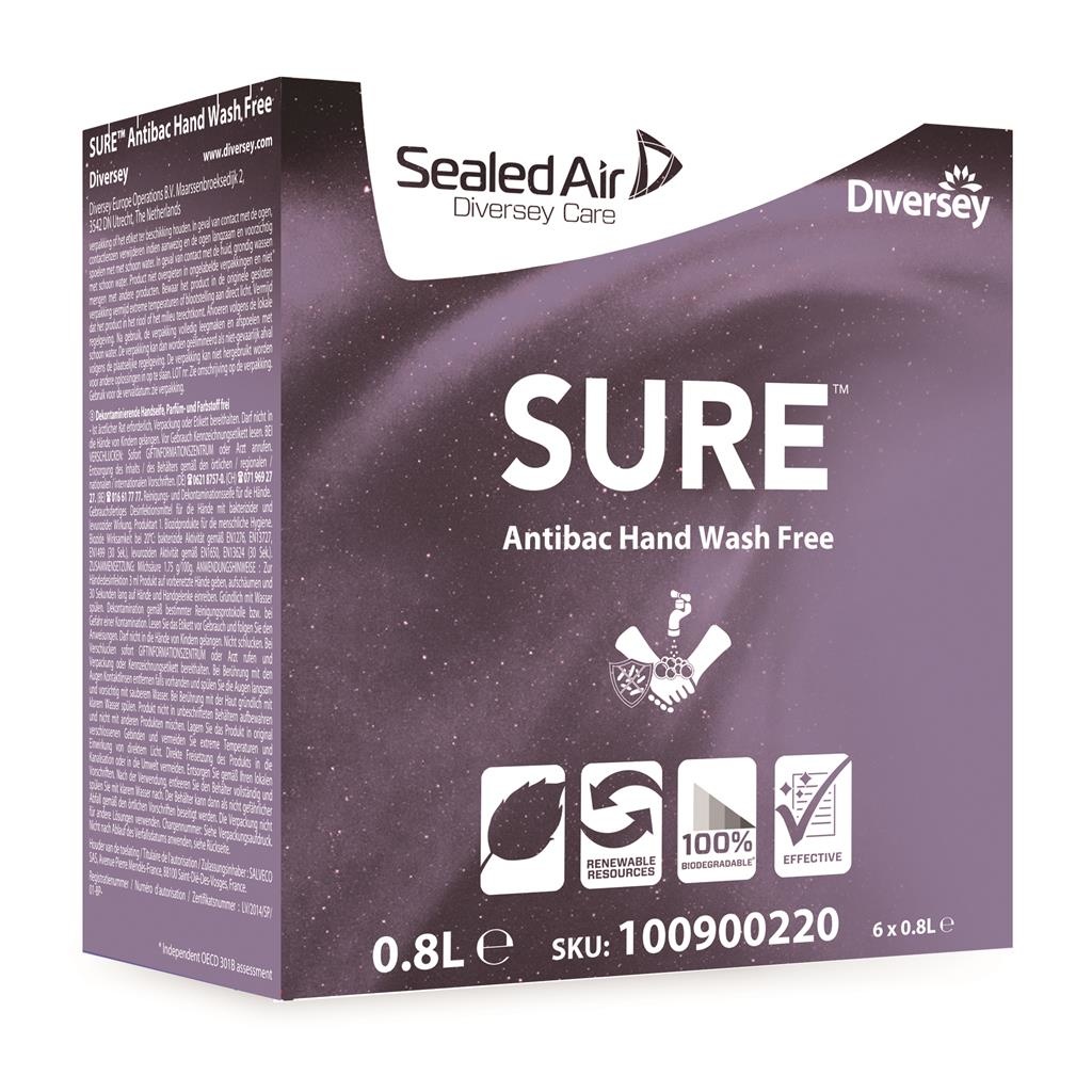 SURE Antibac Hand Wash free 800ml - Schoonmaakdiscount.nl