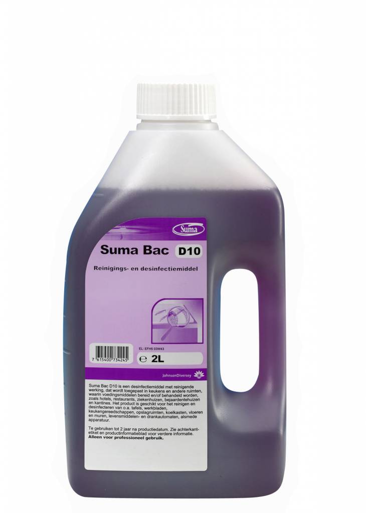 Suma Bac D10 - flacon 2L // (reinigings en desinfectiemiddel ...