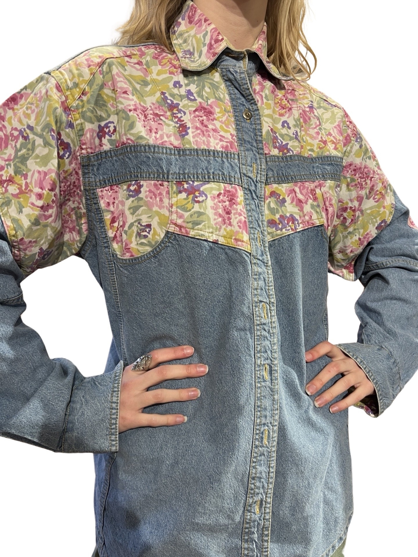 Vintage Tops: Denim Blouses - ReRags Vintage Clothing Wholesale