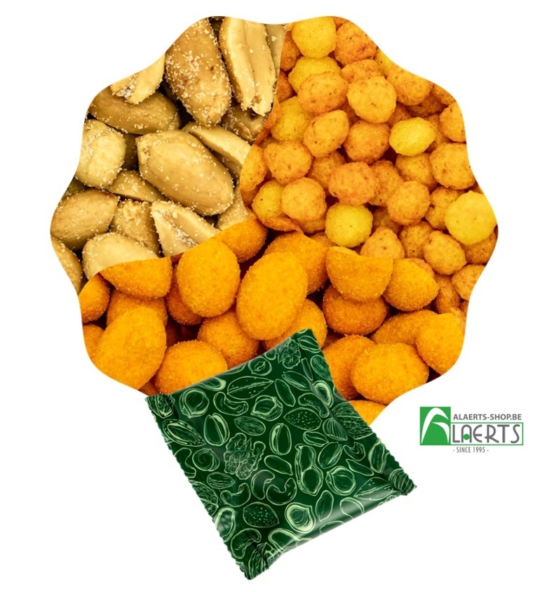 Kleine zakjes Borrelsnacks Assorti 180st. - Alaerts Shop