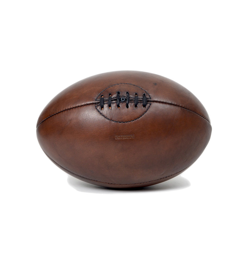 Retro Vintage Leren Rugbybal 1940 - Barneys Leather