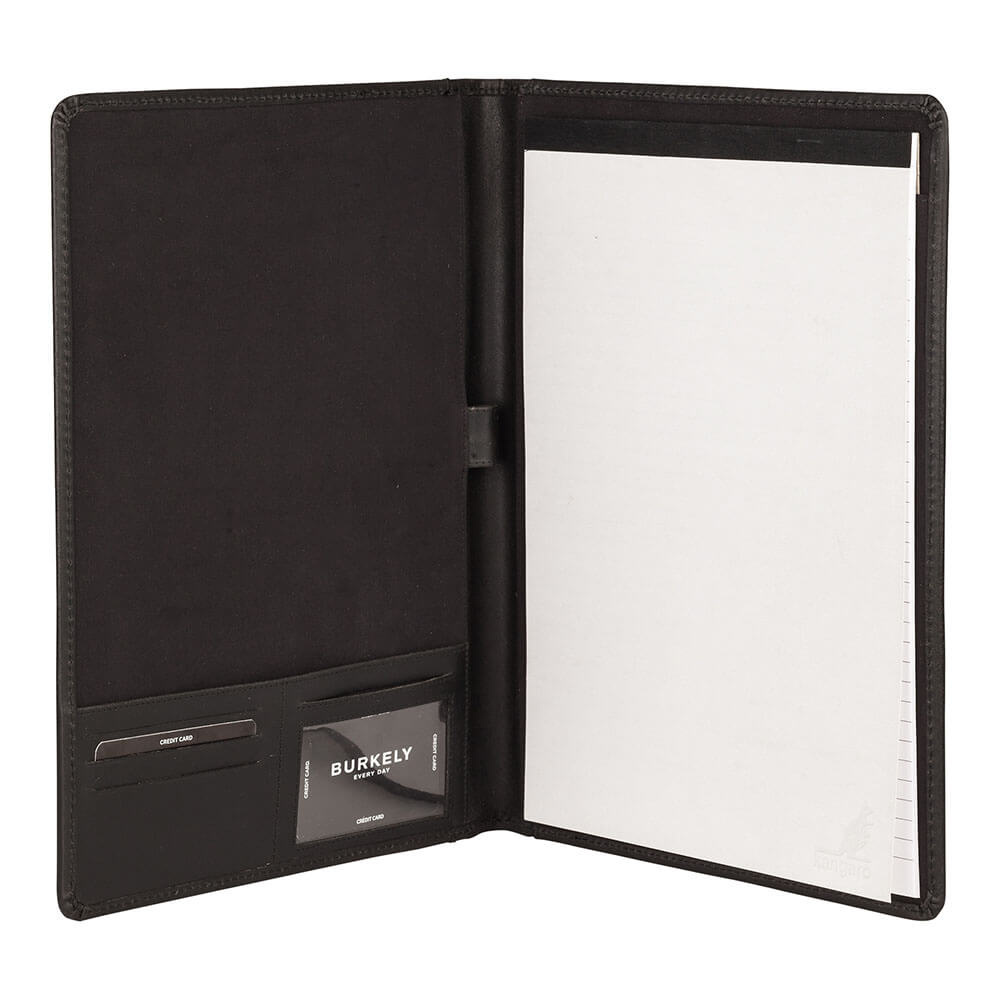 Leren A4 Schrijfmap Zwart - Barneys Leather