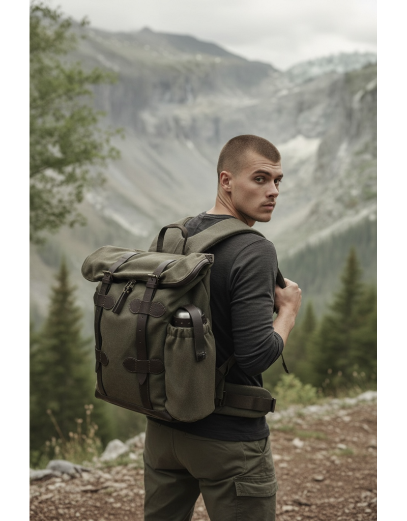 Handgefertigter Rucksack Overland aus British Millerain - Barneys Leather