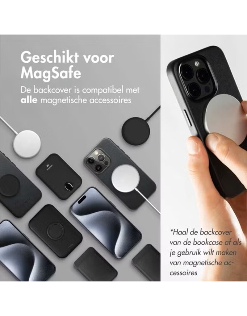 iPhone 16/Pro/Pro Max/e 2-in-1 Handyhülle Schwarz - Barneys Leather