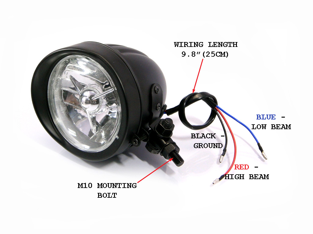 5 Inch Bottom Mount Bobber Headlight - ChopperShop.com